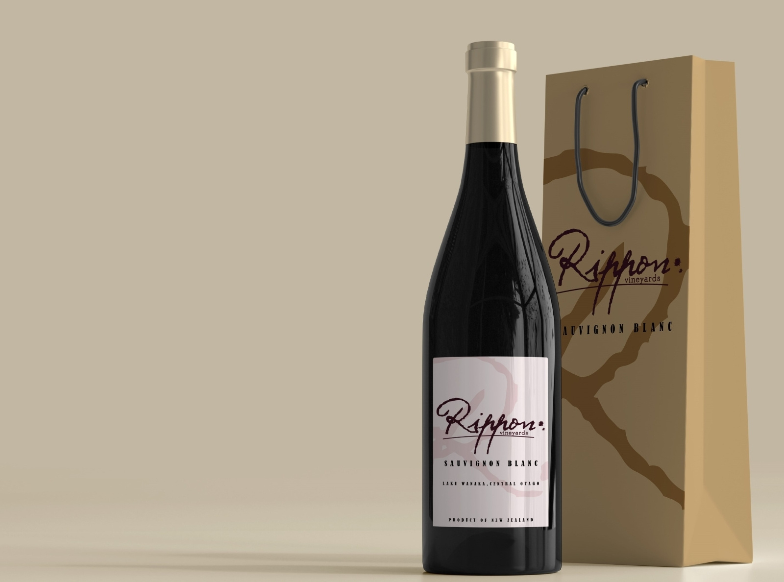 Rippon Redesign - Wine Bottle Mockup by Elise Brabyn on Dribbble