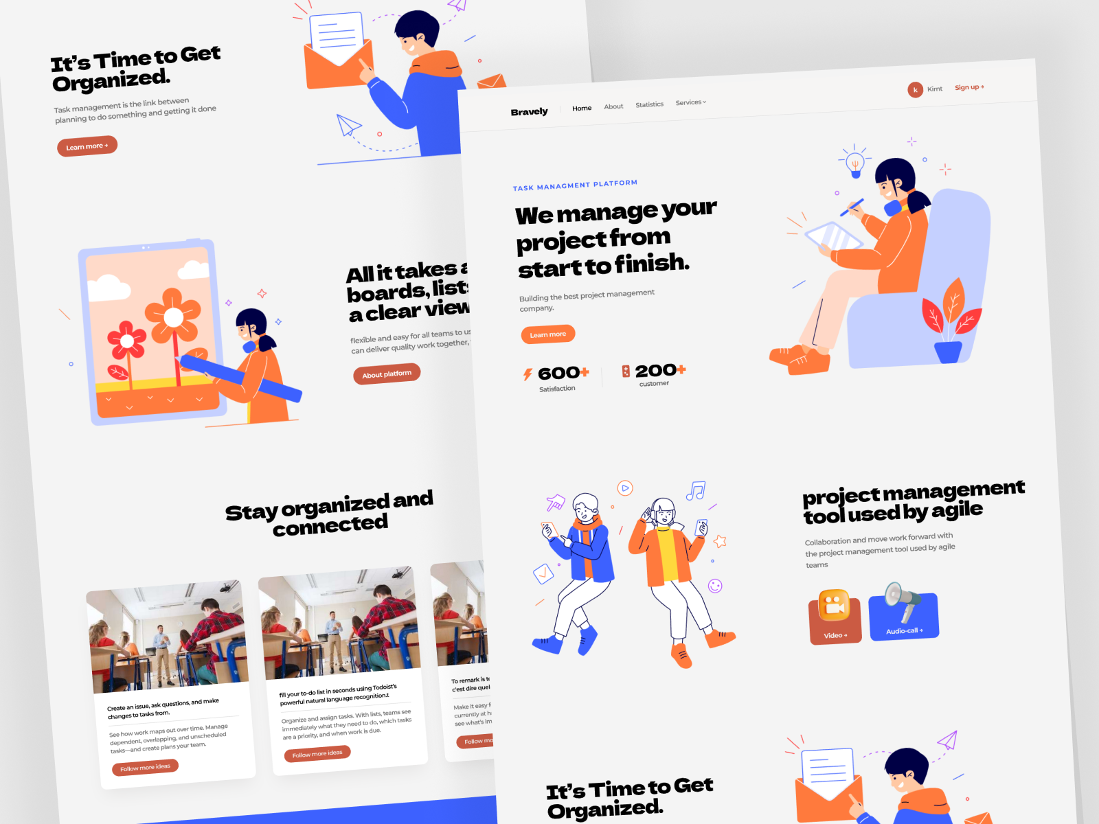 Project Management Landing Page by Niha on Dribbble