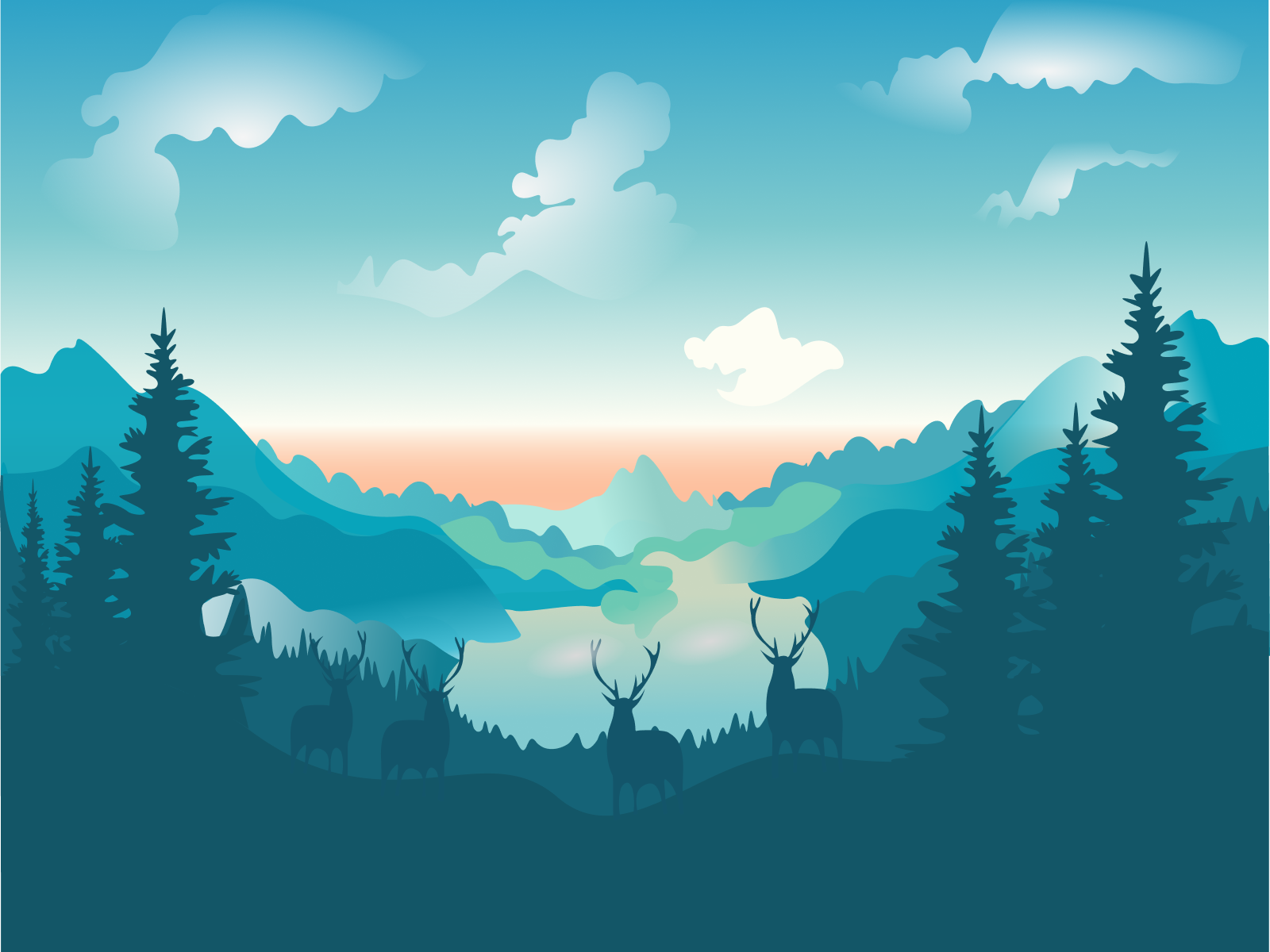 “The night is more alive…” illustration by Niha on Dribbble
