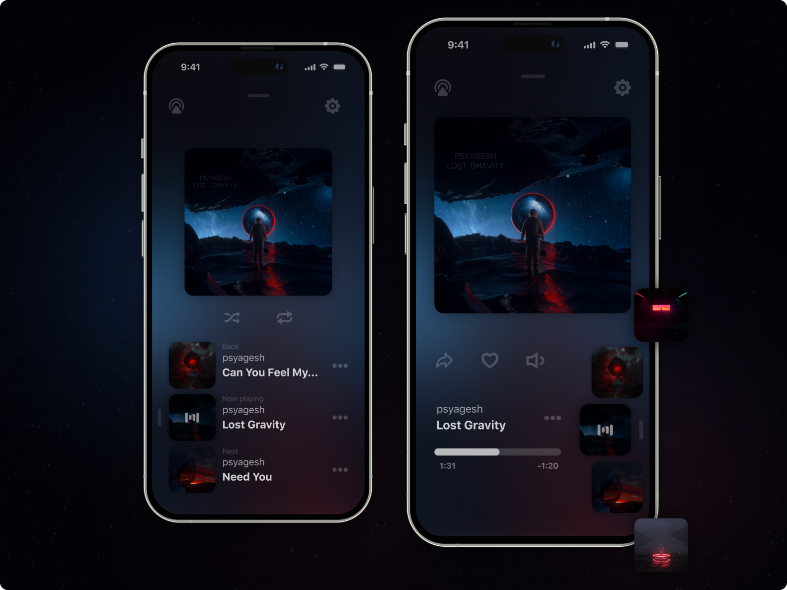 Apple Music Player (concept|redisign) by psyagesh on Dribbble
