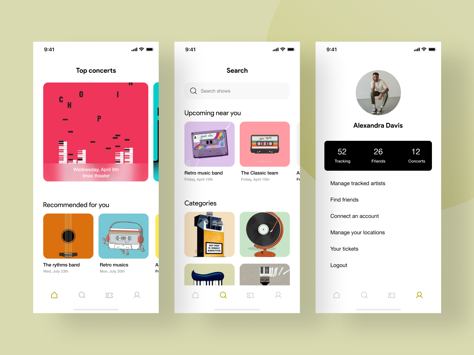 Music Event App by Trilo designs on Dribbble