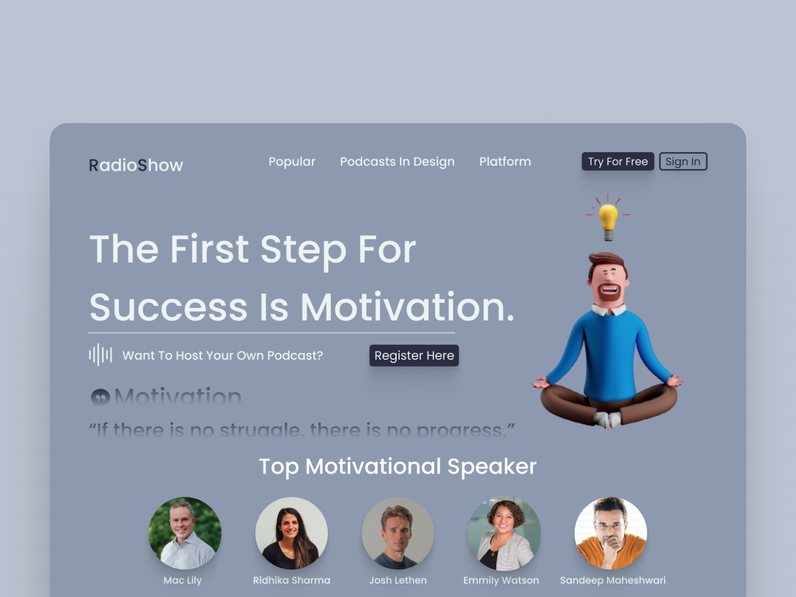 RadioShow Website Design by Pinjari Rehan on Dribbble