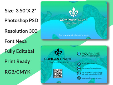 Modern Business Visiting Card/ Formal Green Visiting Card Design by ...