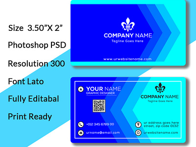 Luxury Business Visiting Card/Formal Blue Visiting Card Design by Komol ...