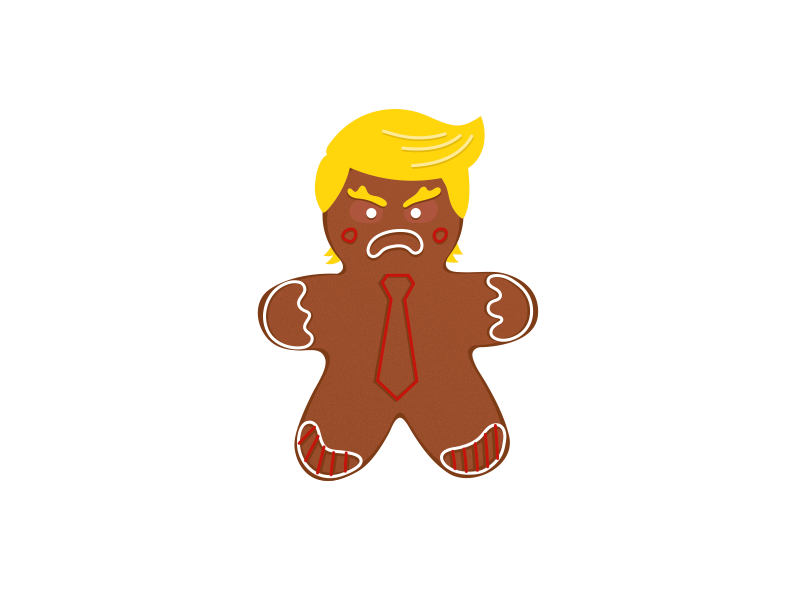 Trump As Gingerbread Man by Al Xiang on Dribbble