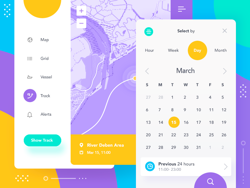 Custom time range selector. Day. by Kate Musaieva for Railsware on Dribbble