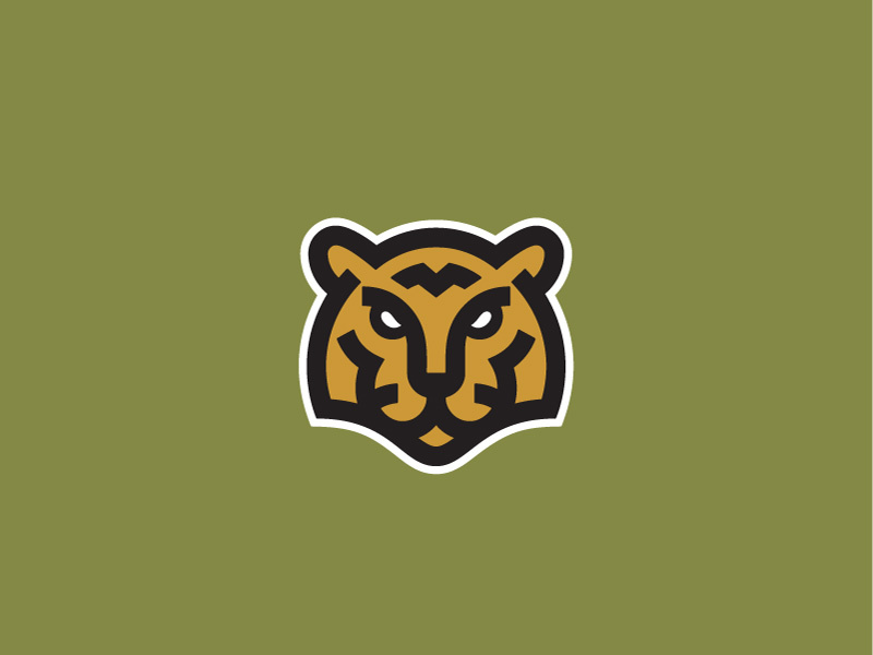 Simple tiger face mark by Alexey Bernaz on Dribbble
