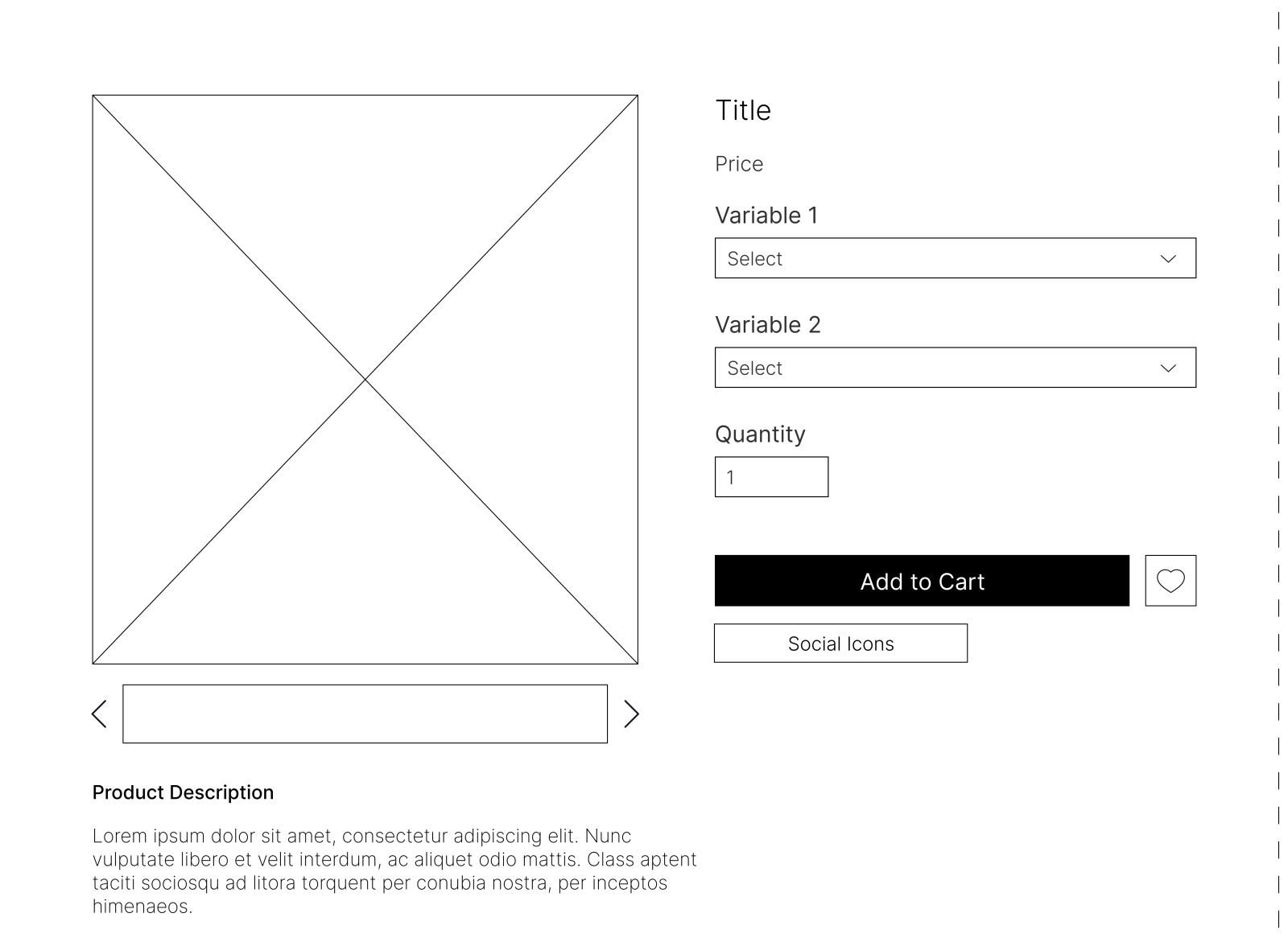E-Commerce store product page wireframe by Tolga Oguz on Dribbble