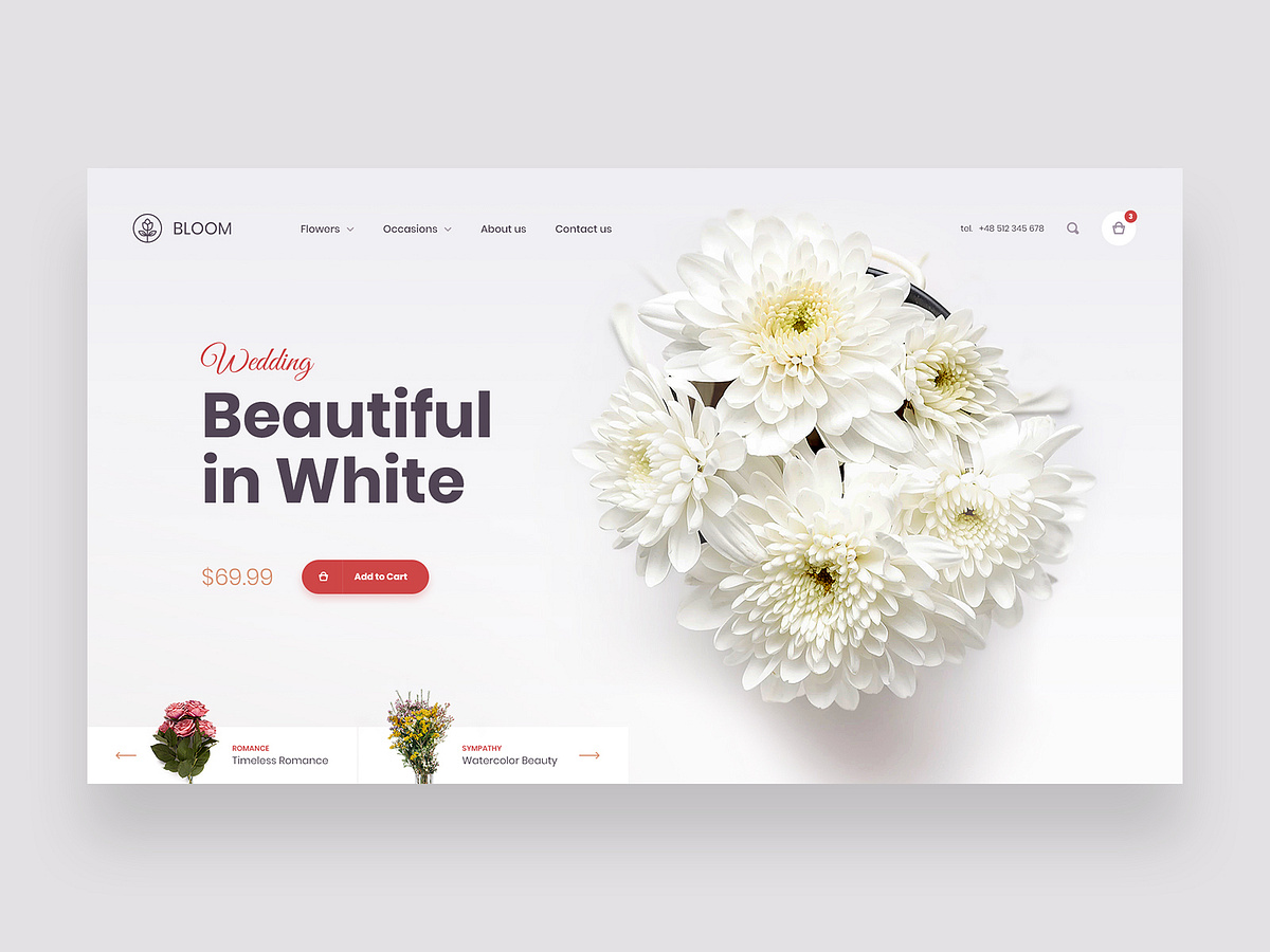 Flower Shop Webdesign by Paweł Świniarski for Heksagraf on Dribbble