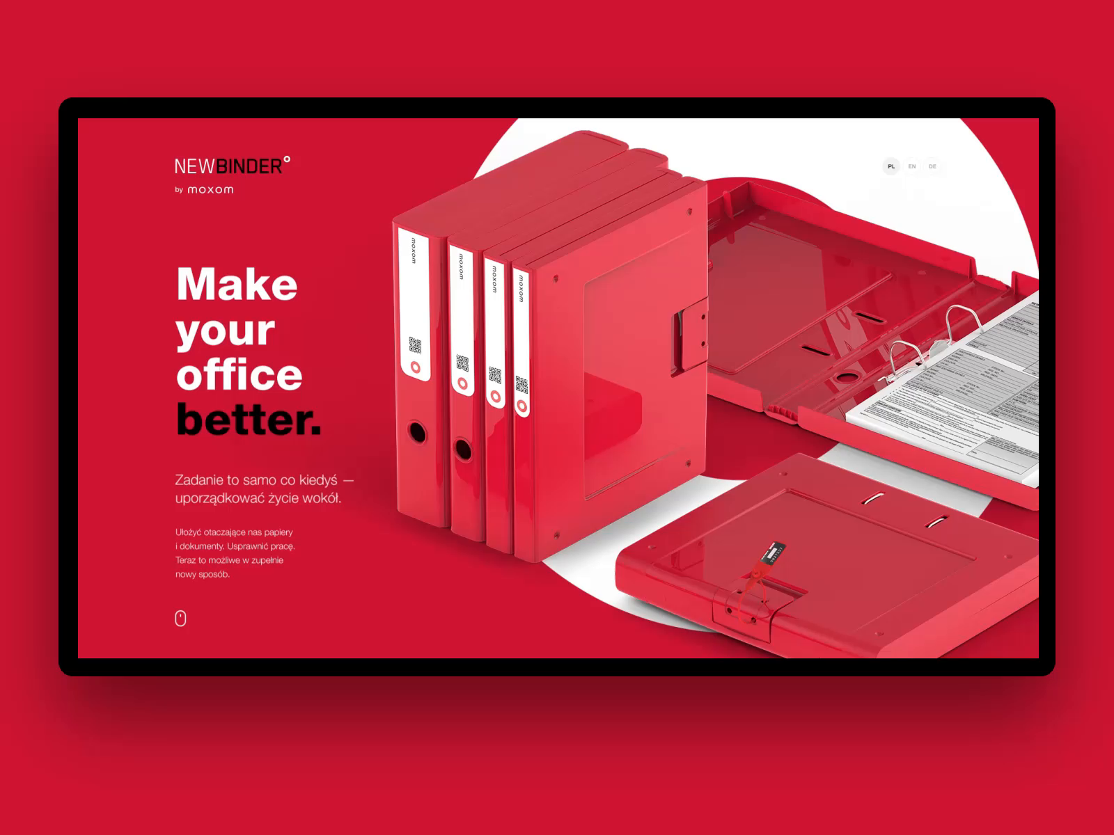 Newbinder welcome screen animation by Paweł Świniarski for Heksagraf on ...