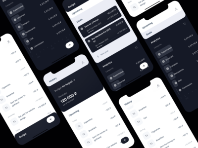 Finance Tracker App Wireframes by Daniil F. on Dribbble