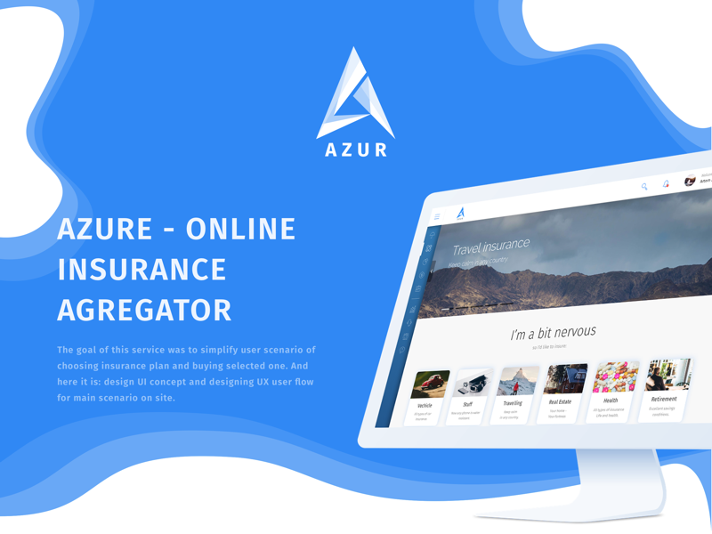 Azure | Online Insurance Agregator by Artem Miskevich on Dribbble