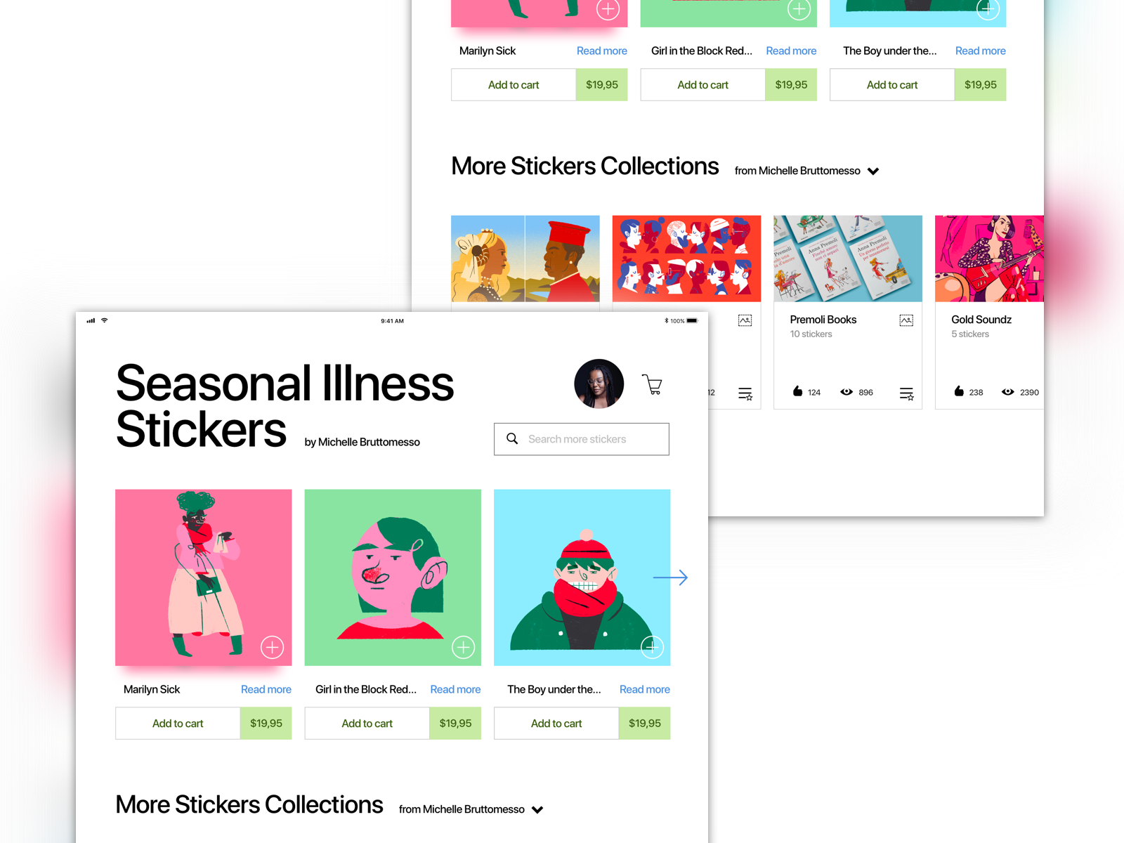 Ipad Pro Stickers Shop App by Jordi Plaza on Dribbble