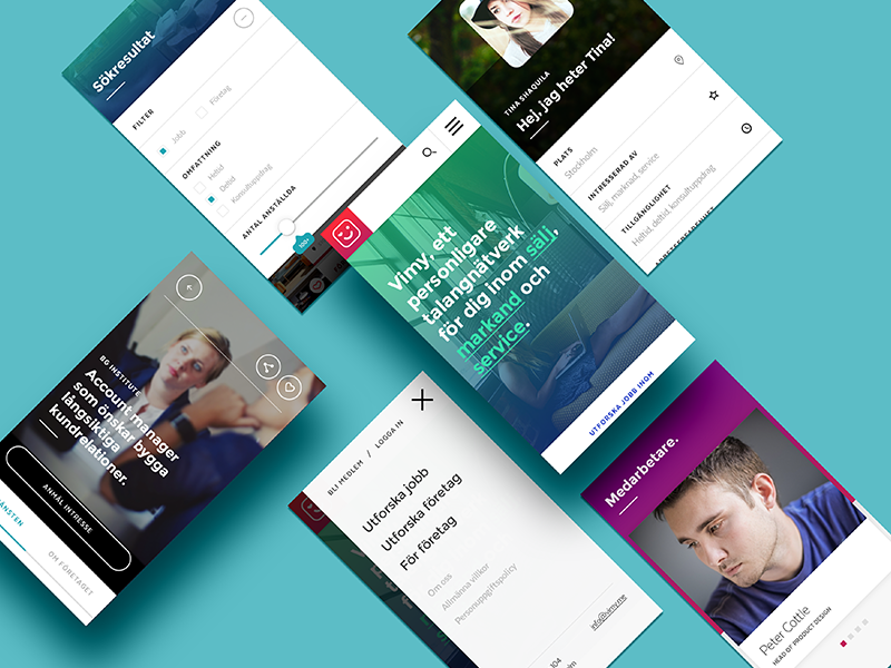 Recruitment App UI by David Arvidson on Dribbble
