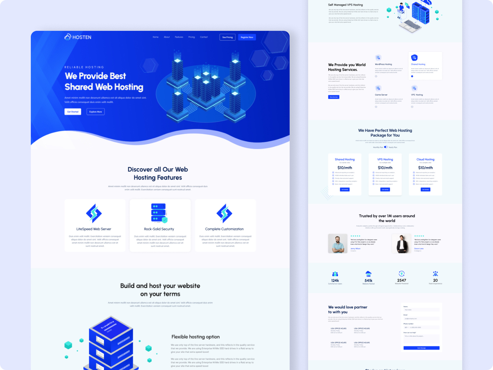 Hosten - Creative Hosting Web Design by Mujaffar Ali for Template Path ...