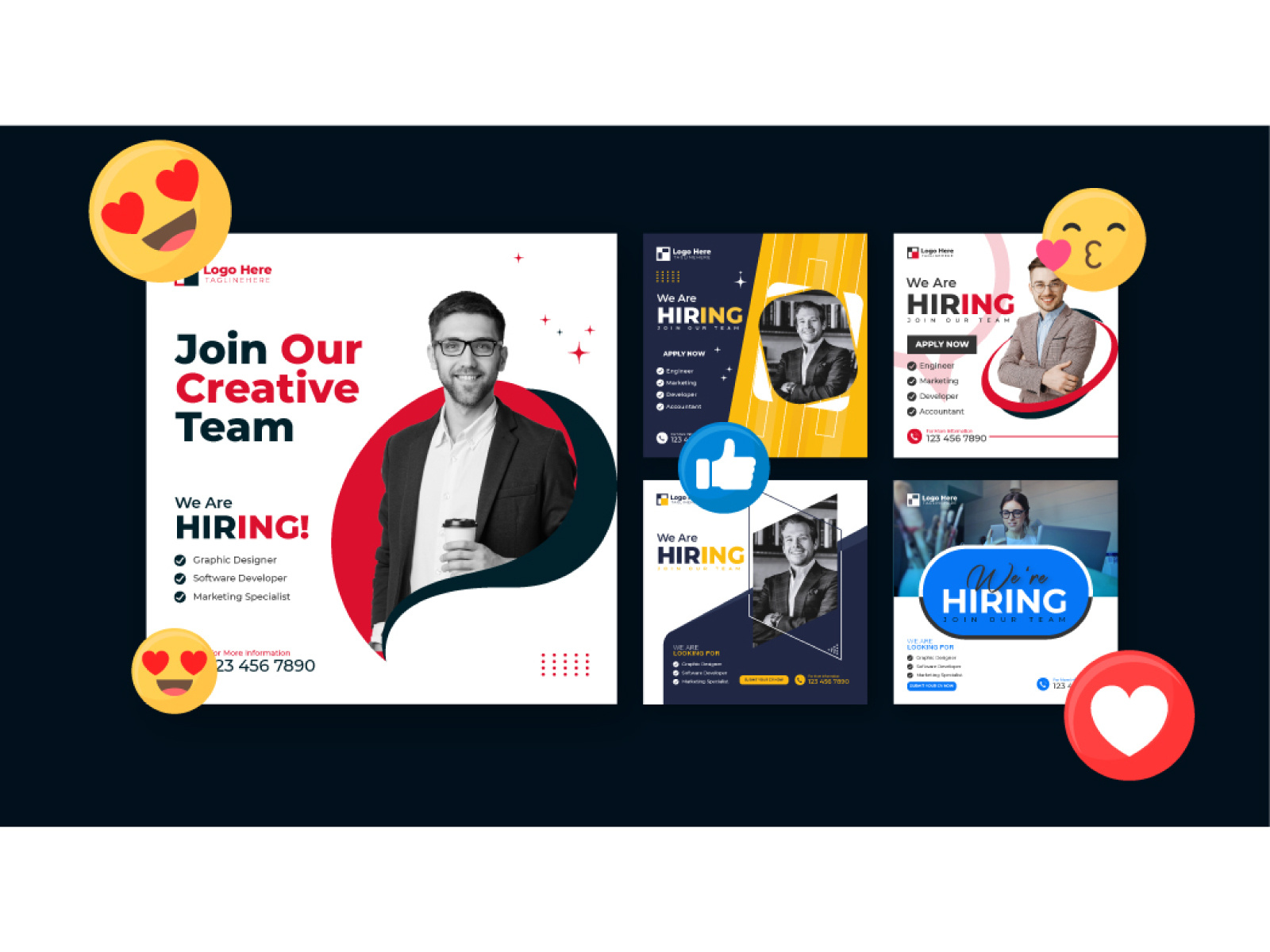 Hiring Social Media post Design Template by Md Jahidul99 on Dribbble