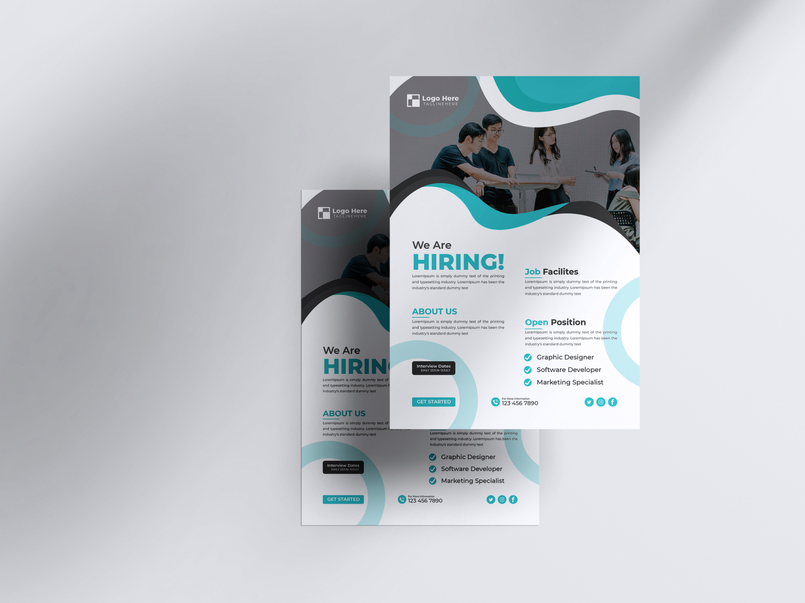 We Are Hiring Job Vacancy Flyer Design Template by Md Jahidul99 on Dribbble
