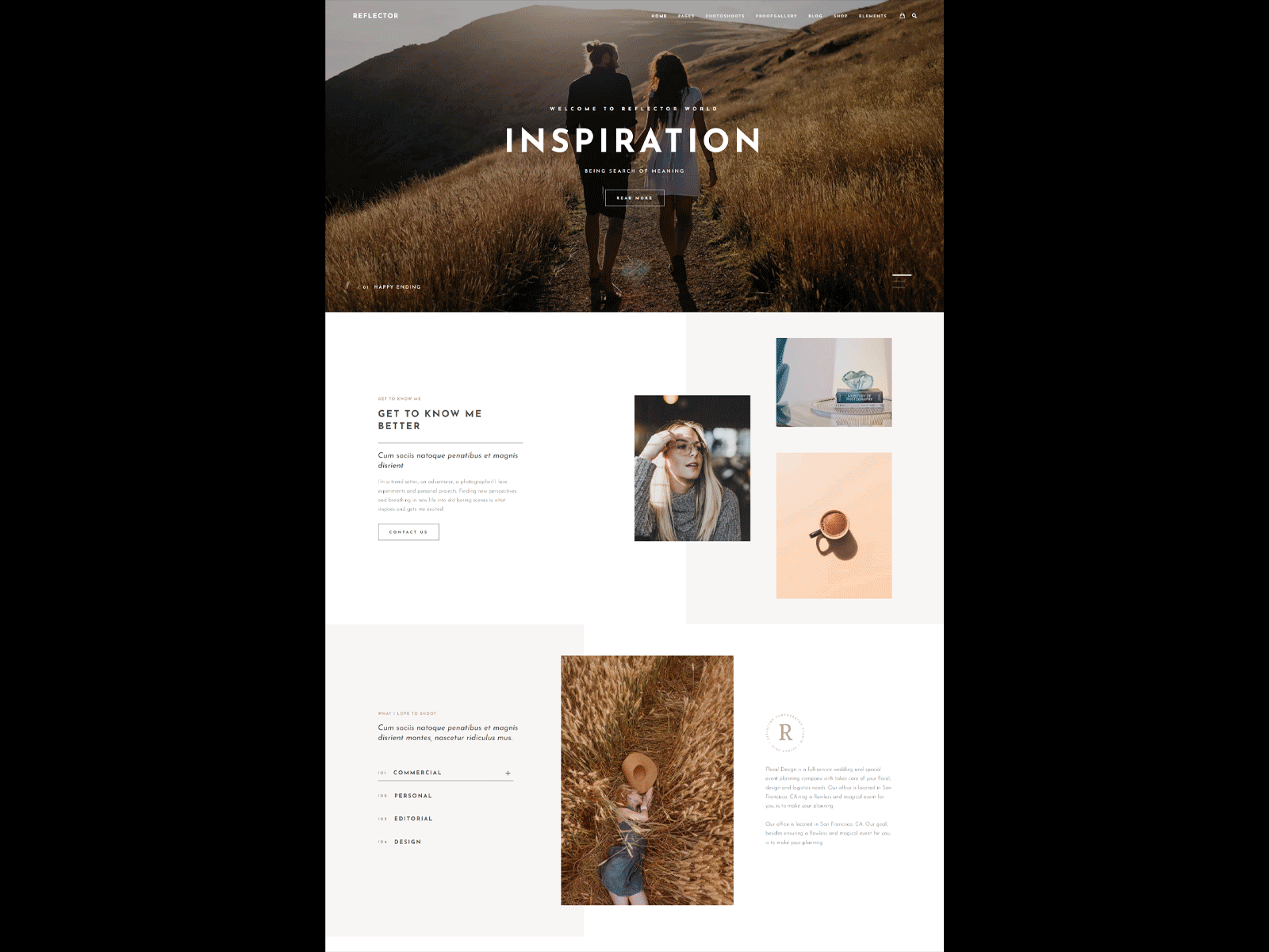 Photography Website Design designs, themes, templates and downloadable ...