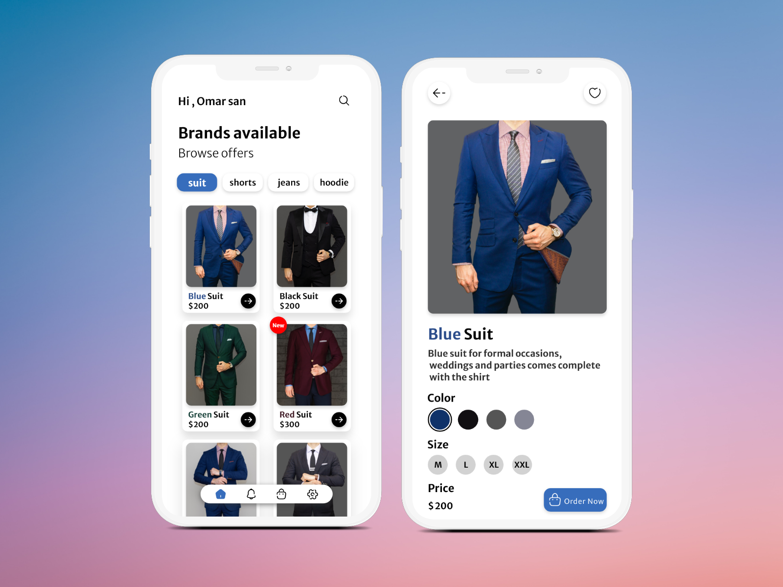 Mobile interfaces of my design (clothing application). by Mohammed on ...