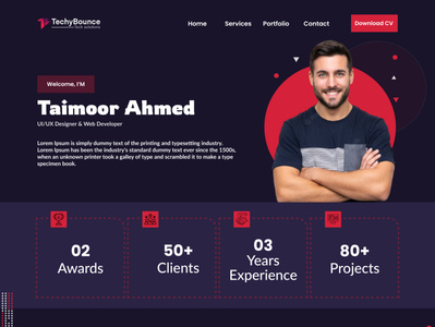 Portfolio Website Design by Taimoor Ahmed on Dribbble