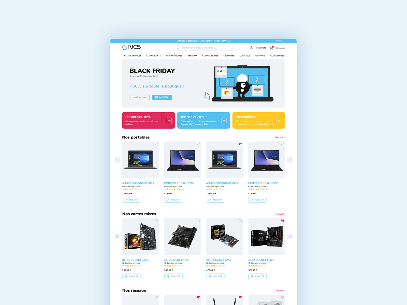 Desktop website by Claire Pinot on Dribbble