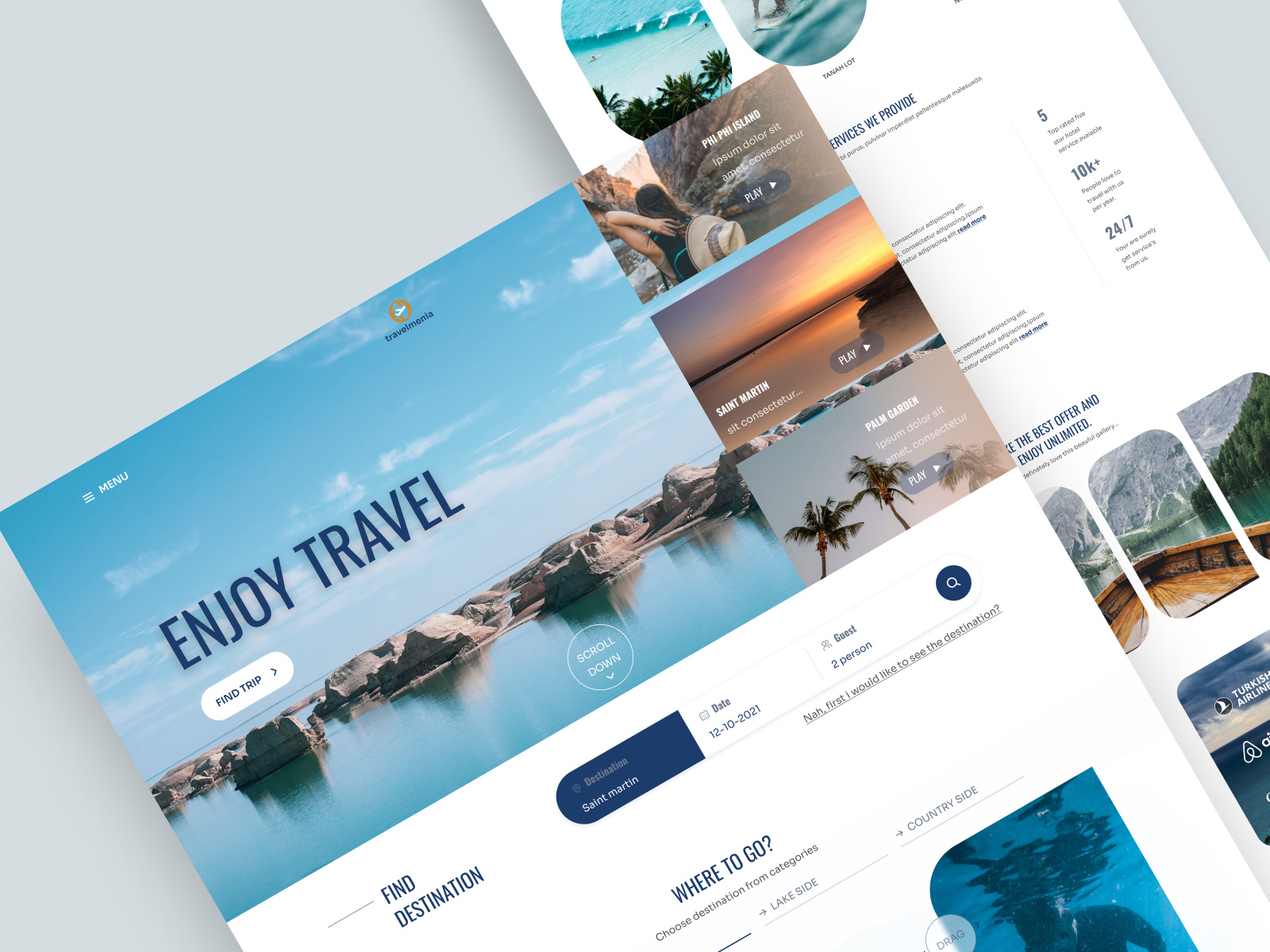 Travelmenia 2 by Aziz Mostoba on Dribbble