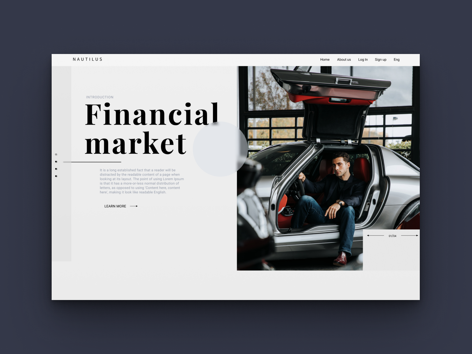 Nautilus landing page by Stanislav Zbitnev on Dribbble