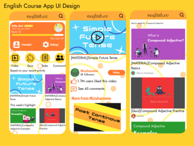 [UI Shot] English Course App by Najla Putri Maharani on Dribbble