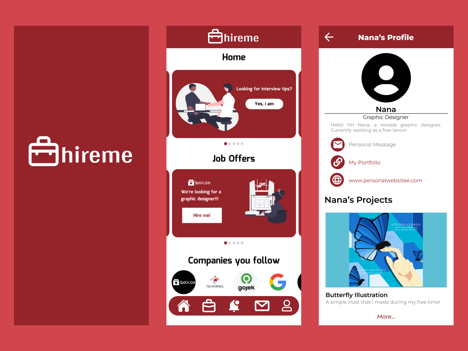 [UI Shot] Jobs App by Najla Putri Maharani on Dribbble