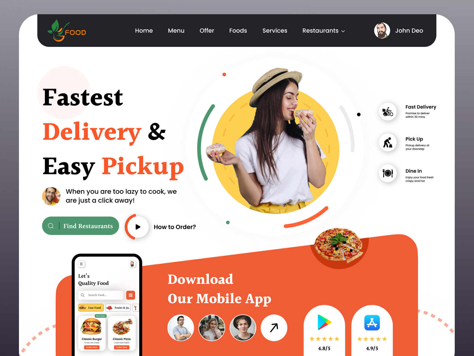 Food Delivery Web Ui🥰 by Akshay Baldaniya on Dribbble