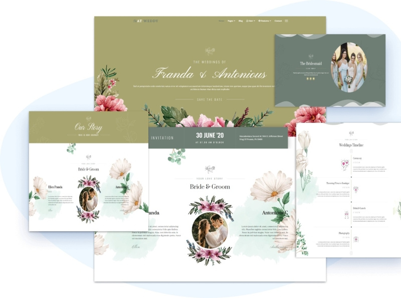 AT Weddy – Free Responsive Wedding by AgeThemes on Dribbble