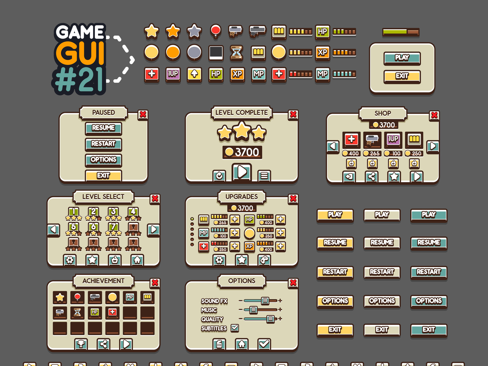 Game GUI #21 by Yurii Krainyk on Dribbble