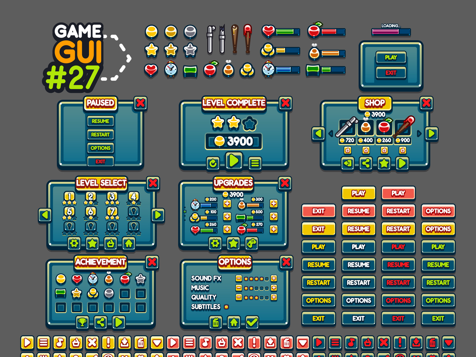 Game GUI #27 by Yurii Krainyk on Dribbble