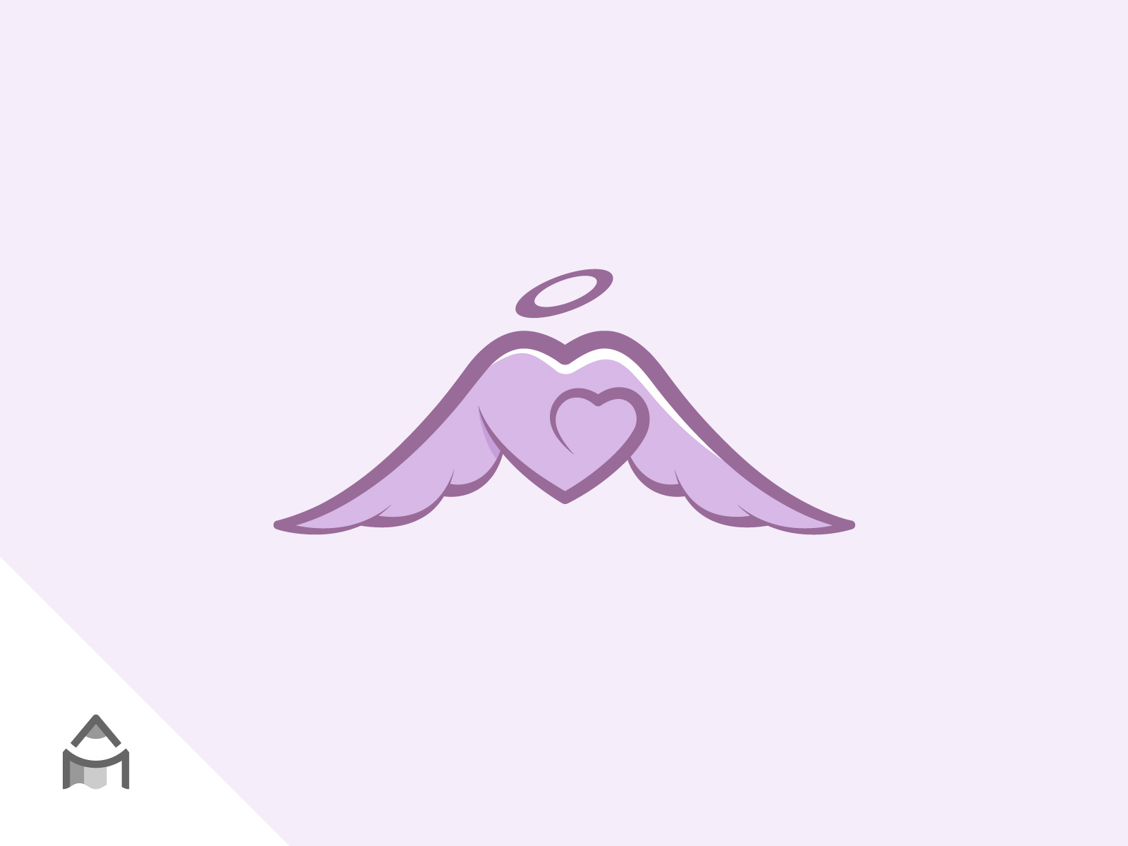 Angel Heart Custom Logo by Arte Miguel on Dribbble
