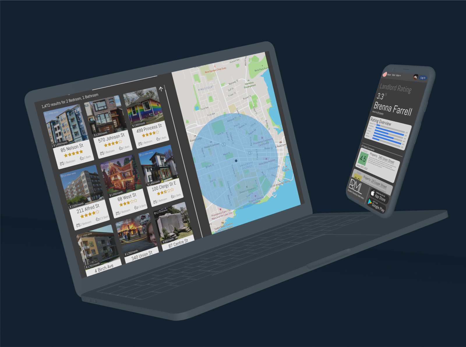 RateMyLandlord by Amy Cui on Dribbble