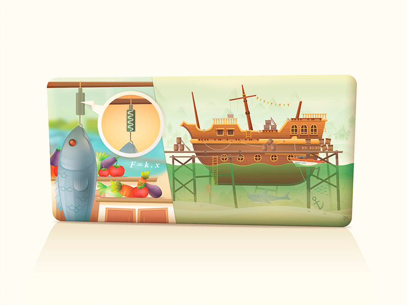 Fish, Fruit & Pirate Ship Illustration by Andy Zain Ifkaruddin on Dribbble