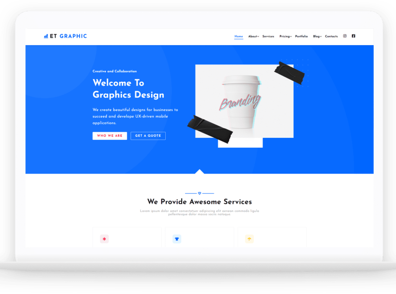 ET Graphic – Free Responsive Graphic WordPress Theme by Engine ...