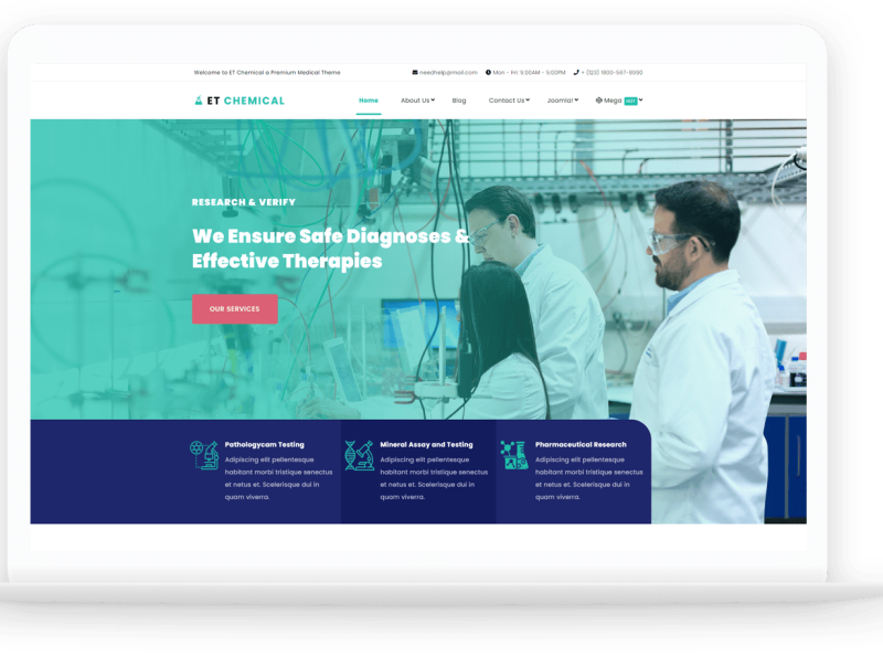 ET Chemical – Free Responsive Chemical Website Templates by Engine ...