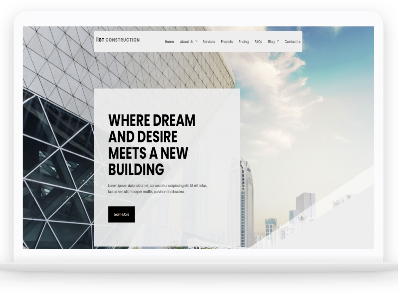 GT CONSTRUCTION - Free WordPress Theme by Galussothemes on Dribbble