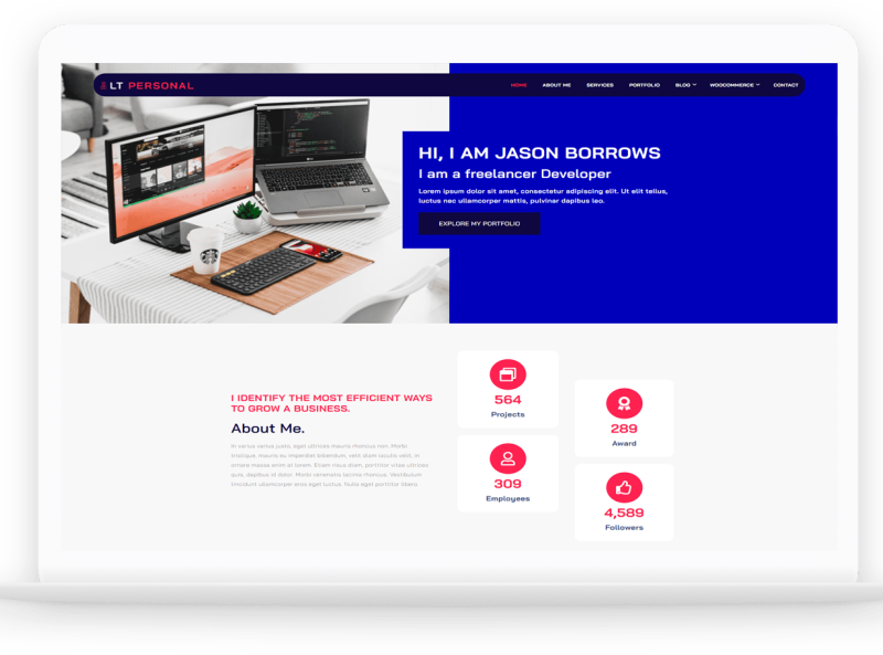 LT Personal - Free Profile WordPress Theme by LTheme on Dribbble