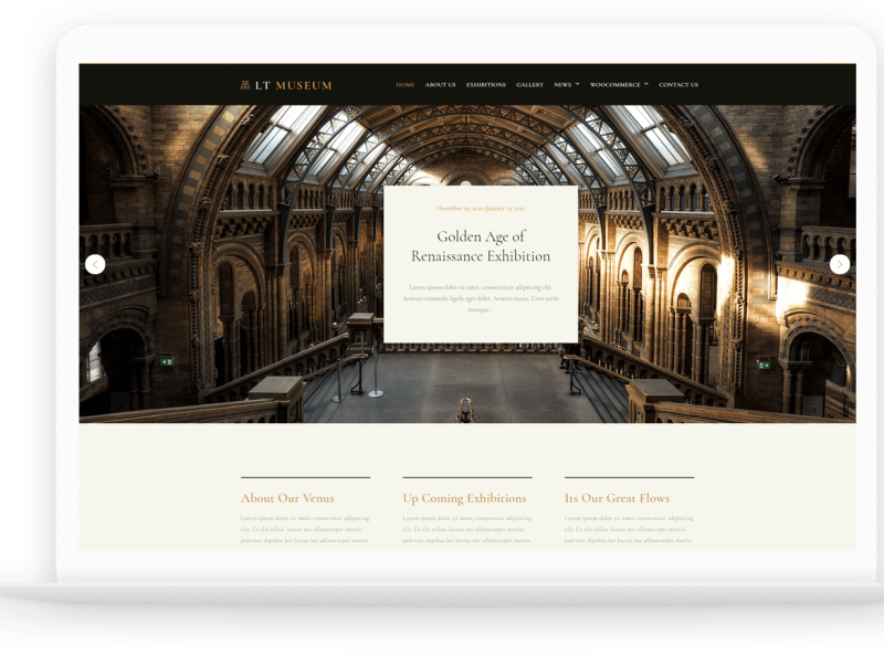 LT Museum – Free Historical Center WordPress Theme by LTheme on Dribbble