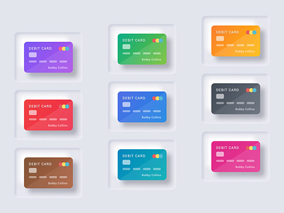 Debit Cards - Light Theme by Vinod Kumar Palli on Dribbble