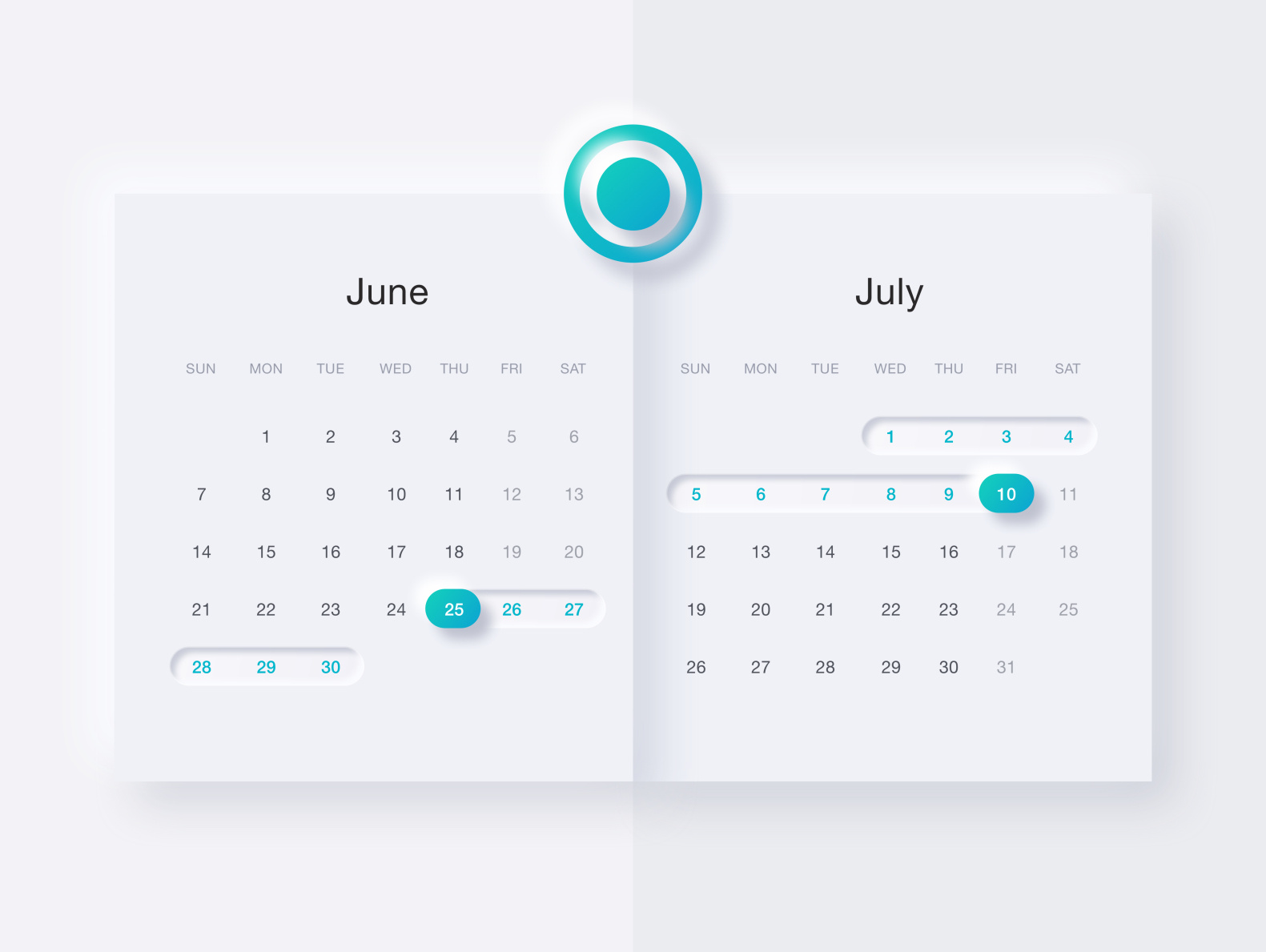 Calendar UI by Vinod Kumar Palli on Dribbble