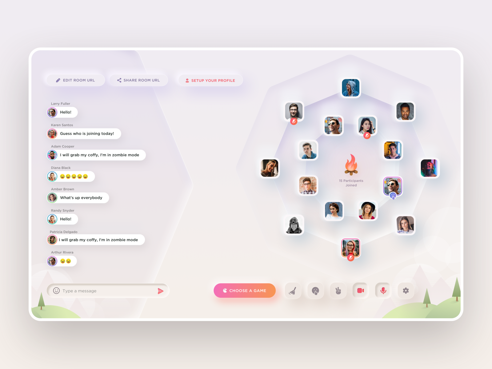 Video ChatUI by Vinod Kumar Palli on Dribbble
