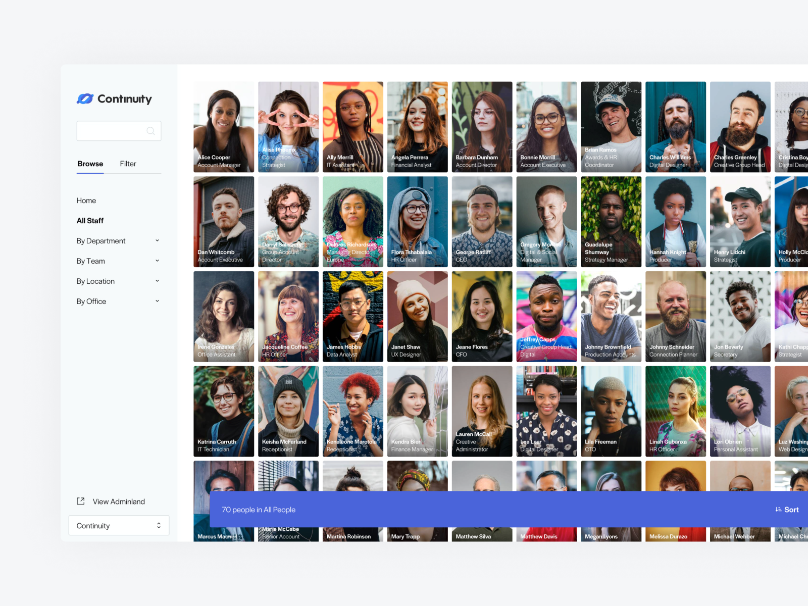 Names & Faces - People Directories web by Rou Mills on Dribbble