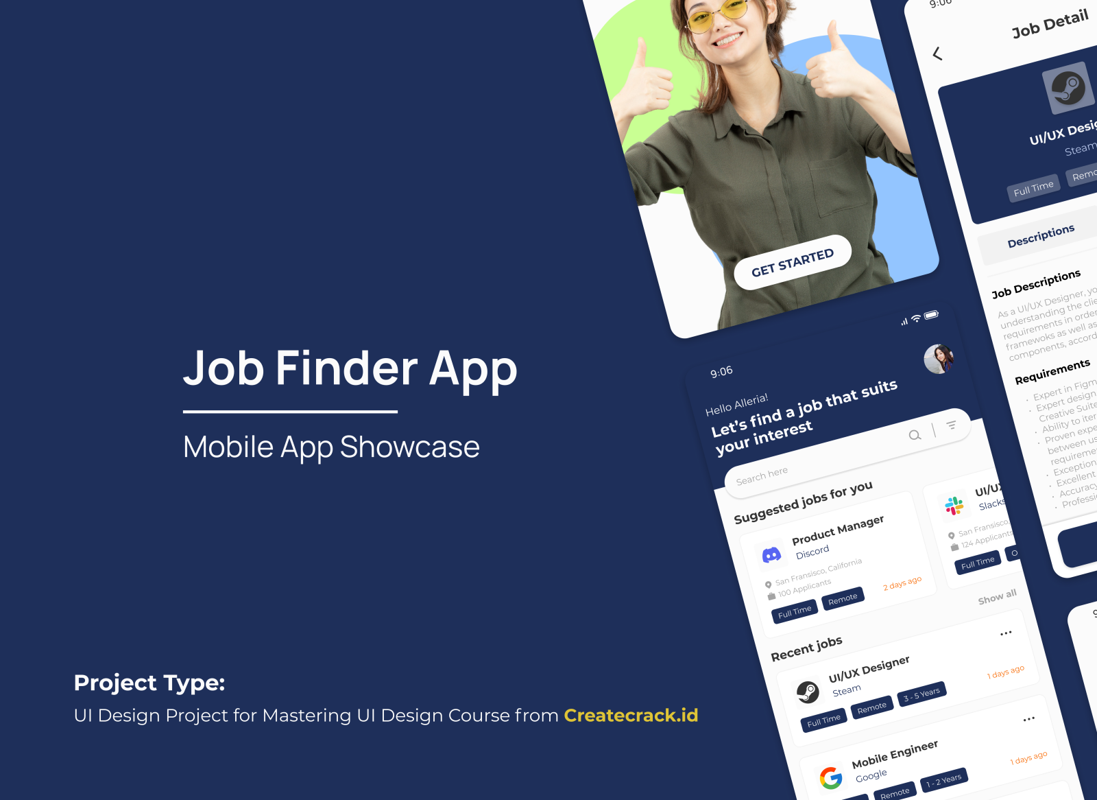 Job Finder App - Mobile App Showcase by Arfian Arya on Dribbble