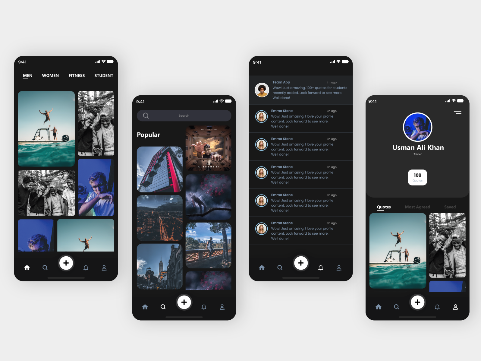 Motivation Mobile Application UI Design by Usman⚡️ on Dribbble
