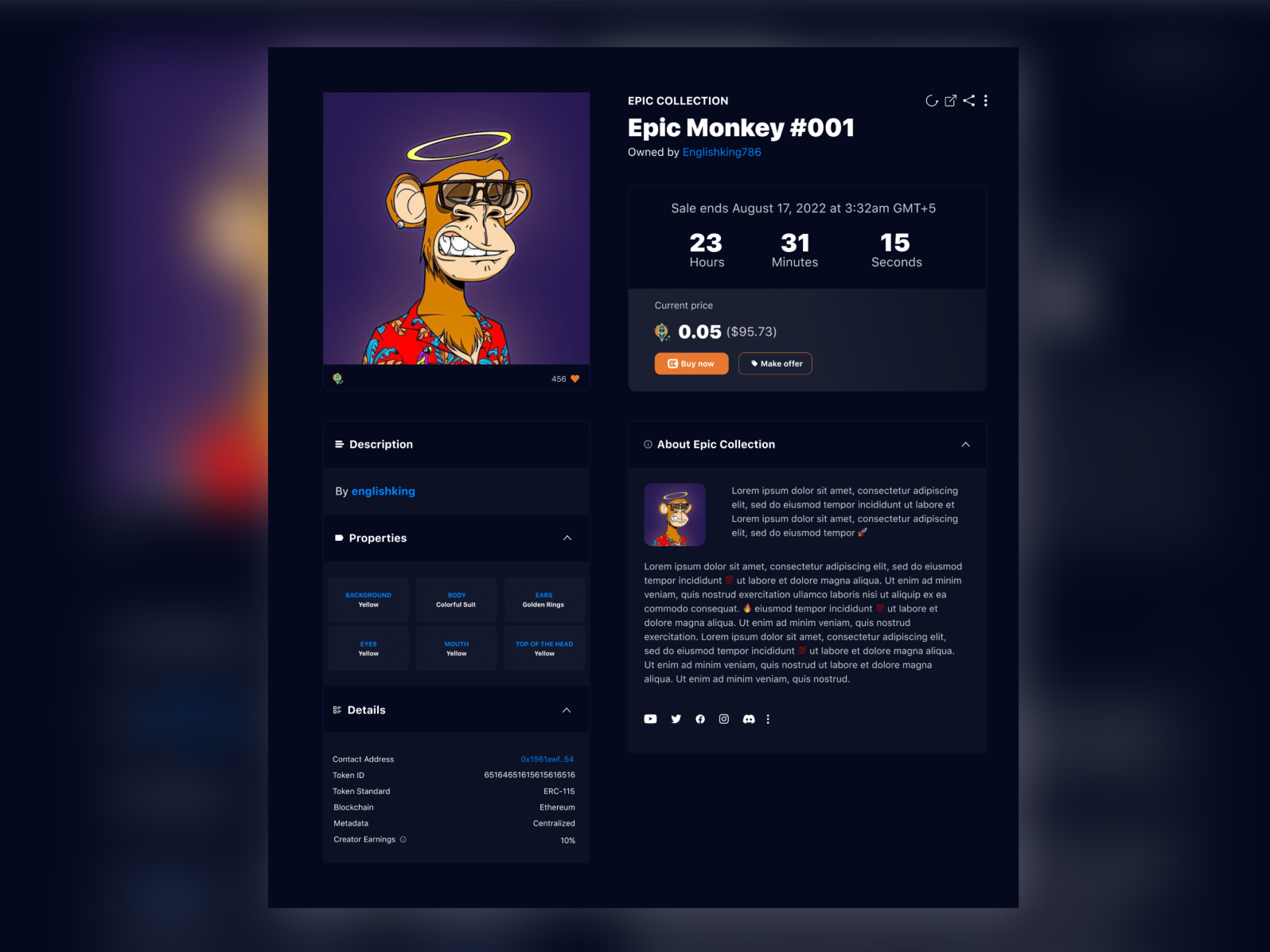 NFT Profile Page UI Design by Usman⚡️ on Dribbble