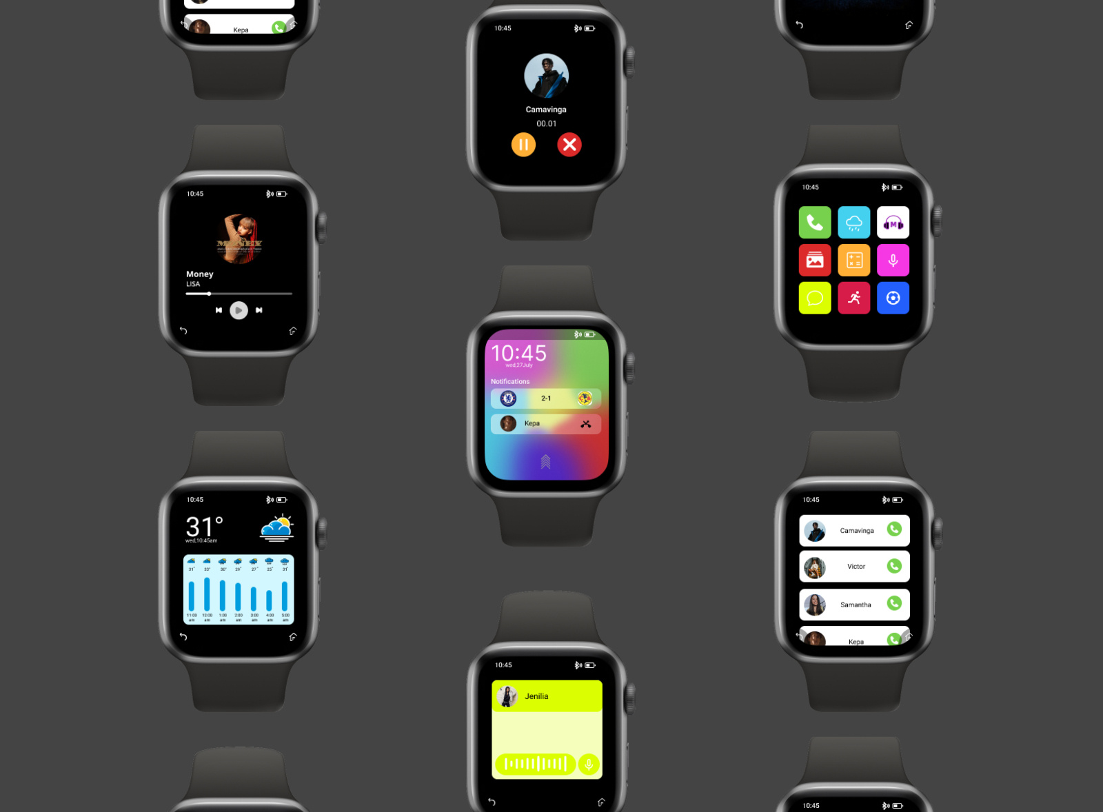 Smart watch UX/UI Design by Madhankr on Dribbble