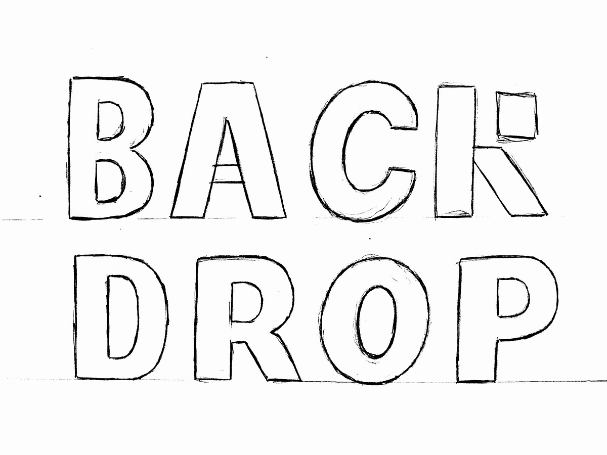 Backdrop - Custom lettering by Lance on Dribbble